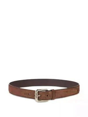 Etro Paisley-pattern Suede Belt - Brown