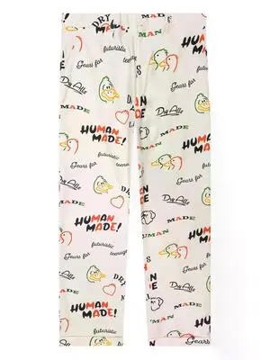 HUMAN MADE Printed Trousers - White