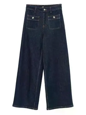 Maje Stretch Cotton Straight Leg Jeans
