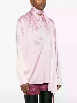 Acne Studios Scarf-detail Satin Blouse