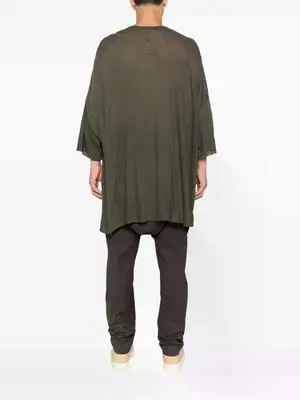 Rick Owens Raw-cut Organic Cotton T-shirt - Green