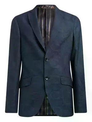 Etro Paisley-print Wool Blazer - Blue