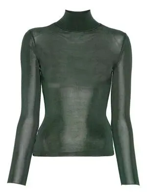 SELF-PORTRAIT Ribbed Turtleneck Top