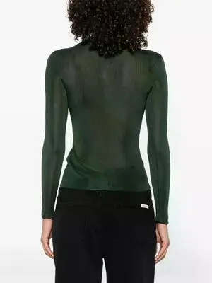 SELF-PORTRAIT Ribbed Turtleneck Top