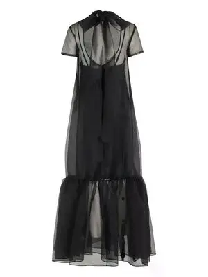 Staud Calluna Ruffled Tie-neck Maxi Dress