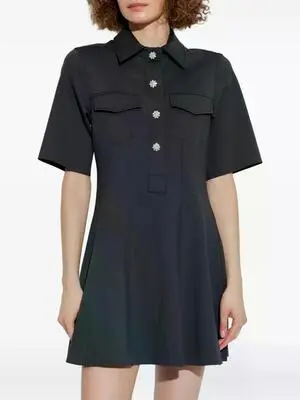 GANNI Embellished Mini Dress - Black