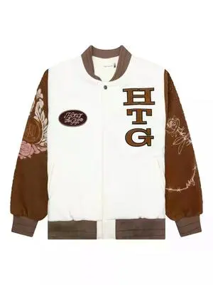 HONOR THE GIFT Embroidered Bomber Jacket - White
