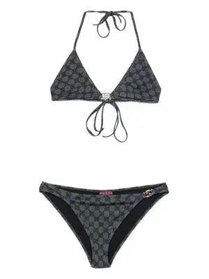 Gucci Gg-print Bikini - Grey