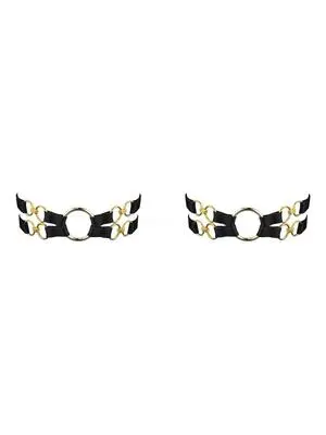 BORDELLE Nara Ring-detail Garters - Black