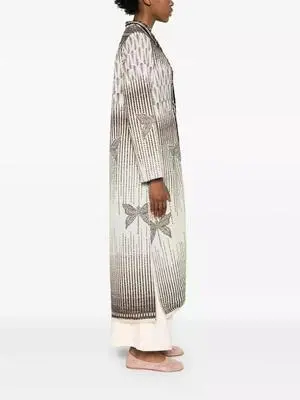 FORTE_FORTE V-neck Coat - Neutrals