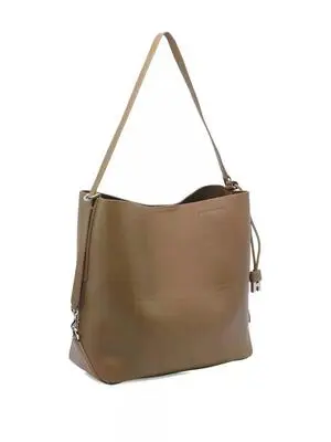 Hogan Hocket Leather Shoulder Bag - Brown