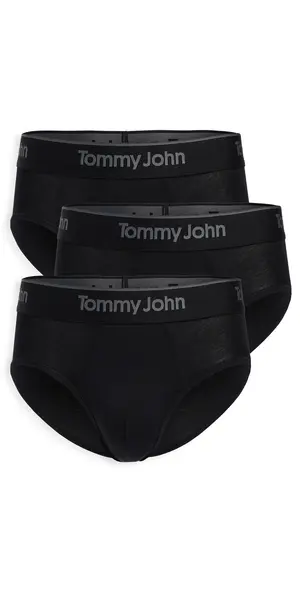 Tommy John Second Skin Briefs 3 Pack - Black