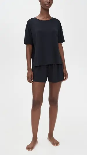 Eberjey Relaxed Jersey Shorts - Black