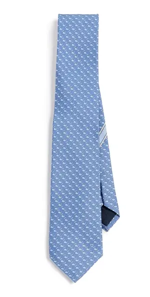 FERRAGAMO Silk Twill Neck Tie - F. Azzurro