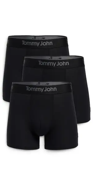 Tommy John Second Skin 4 Trunks 3 Pack - Black