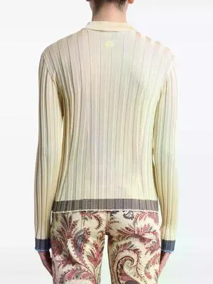 Etro Ribbed Polo Shirt - Neutrals