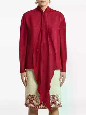 Etro Jacquard Tie-neck Blouse