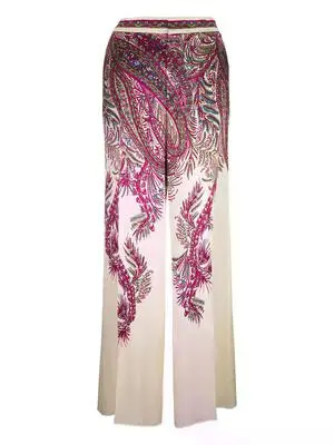 Etro Paisley-print Trousers - Neutrals