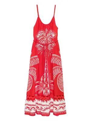 Farm Rio Majestic Coconut Tree Maxi Dress