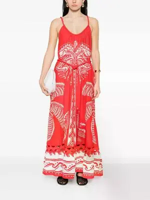 Farm Rio Majestic Coconut Tree Maxi Dress