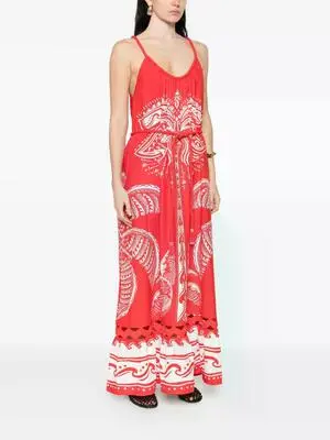 Farm Rio Majestic Coconut Tree Maxi Dress
