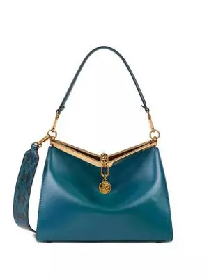 Etro Vela Leather Tote Bag - Blue