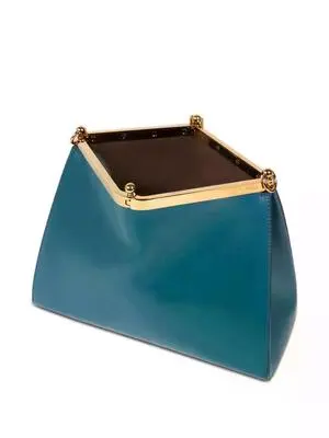 Etro Vela Leather Tote Bag - Blue
