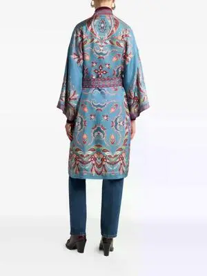 Etro Paisley-print Belted Coat