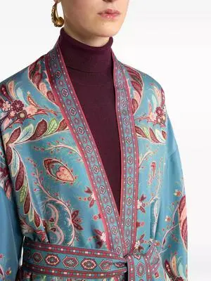 Etro Paisley-print Belted Coat