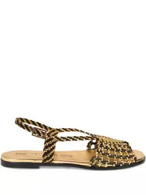 Etro Woven Flat Sandals