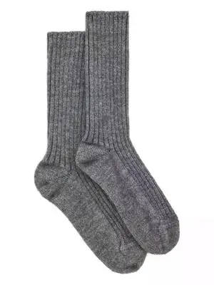 Etro Ribbed Mid-calf Socks - Grey