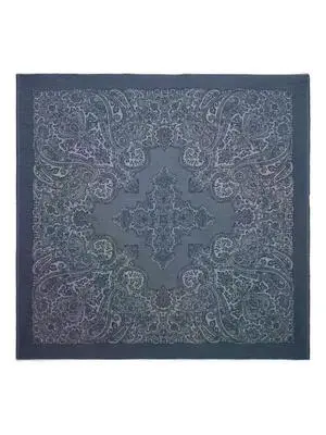 Etro Paisley Jacquard Shawl Blue