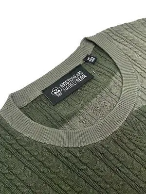 MOSTLY HEARD RARELY SEEN Cable-knit Wave T-shirt