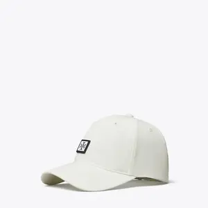Tory Burch Logo Elastic Cap - Snow White