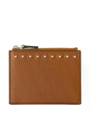 Valentino Garavani Rockstud Card Holder - Brown