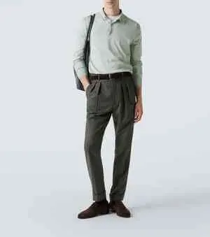 Loro Piana Cotton Polo Shirt - Green