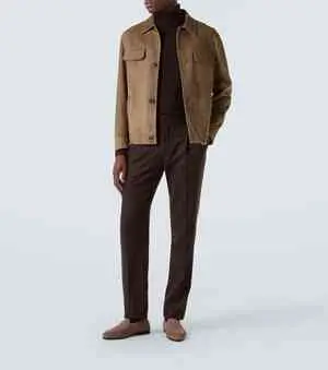 Rubinacci Virgin Wool Flannel Tapered Pants