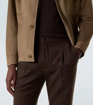 Rubinacci Virgin Wool Flannel Tapered Pants