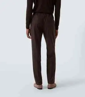 Rubinacci Virgin Wool Flannel Tapered Pants
