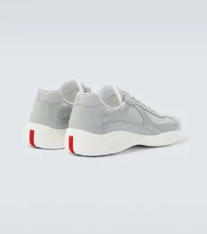 Prada American's Cup Patent Leather Sneakers - Grey