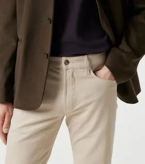 Loro Piana Cotton Straight-leg Trousers - Beige