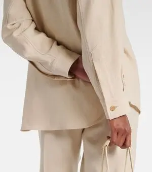 Loro Piana Linen And Wool Button-down Shirt
