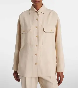 Loro Piana Linen And Wool Button-down Shirt