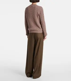 Loro Piana Treccia Cable-knit Cashmere Cardigan