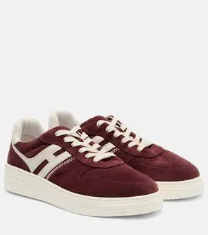 Hogan H630 Suede Sneakers Burgundy
