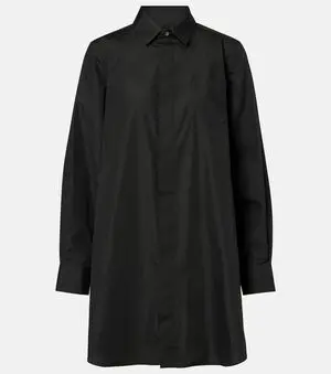 Sacai Poplin Shirt Dress - Black
