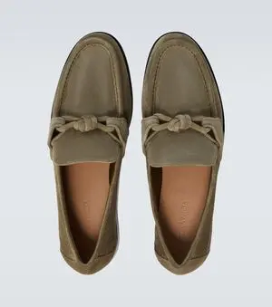 Bottega Veneta Astaire Knot Suede Loafers