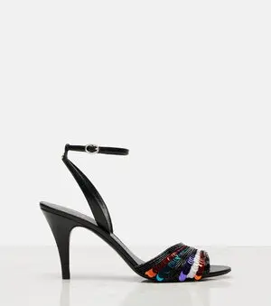 Valentino Garavani Sequined Leather Sandals