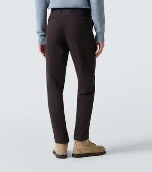 Loro Piana Carlo Cotton-blend Chinos - Brown
