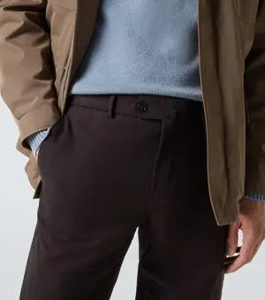 Loro Piana Carlo Cotton-blend Chinos - Brown